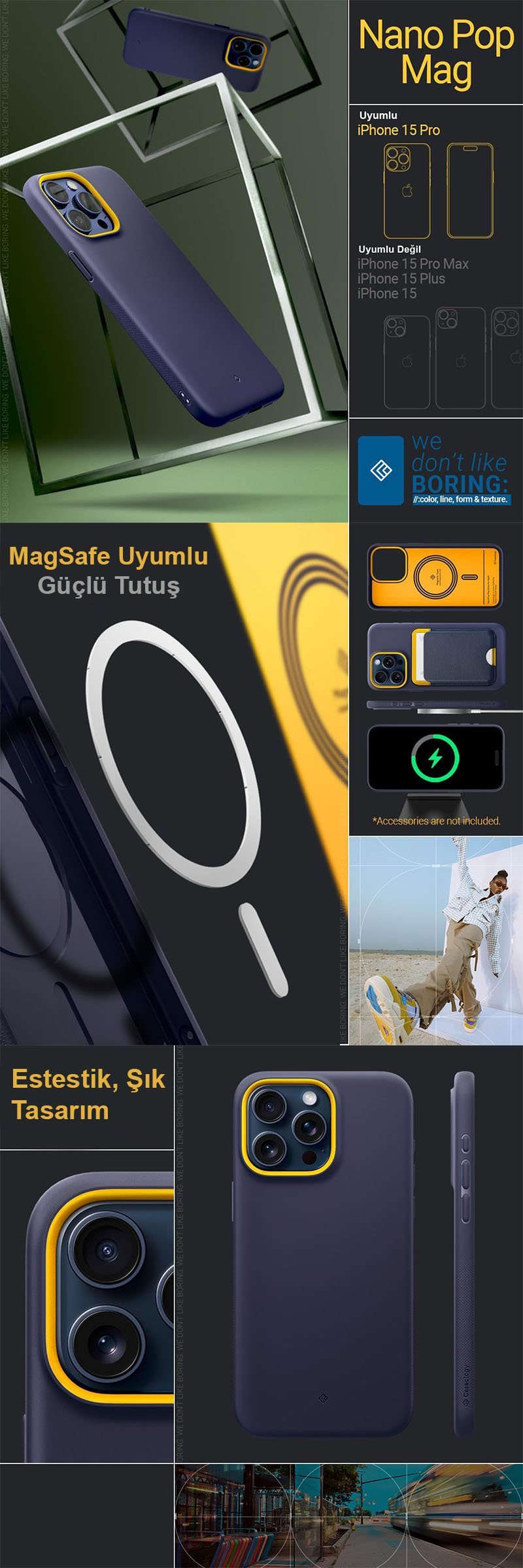 iPhone 15 Pro Kılıf, Caseology Nano Pop Mag (MagSafe Uyumlu) Grape ...