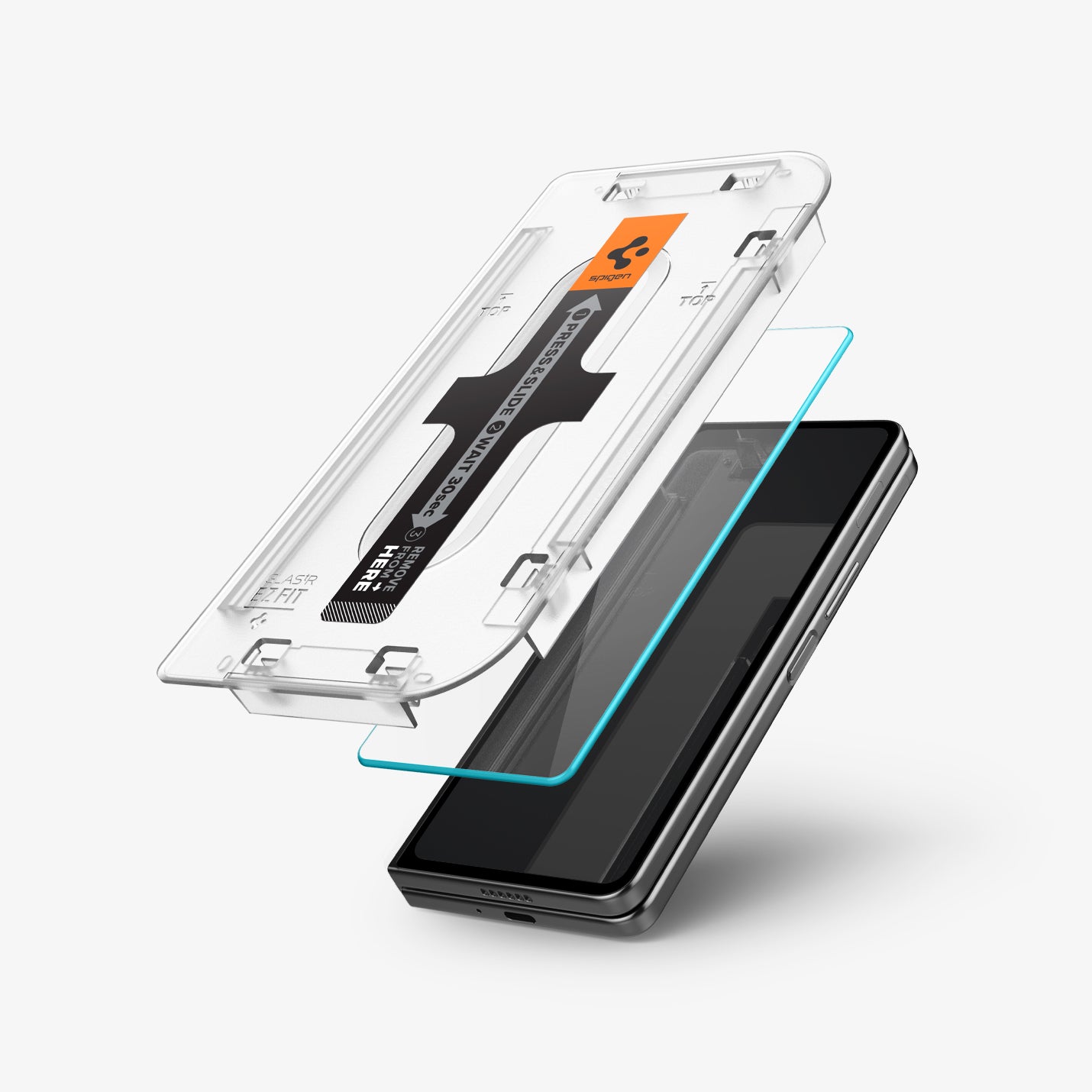 Galaxy Z Fold 5 Cam Ekran Koruyucu Kolay Kurulum, Spigen Glas.tR EZFit ...