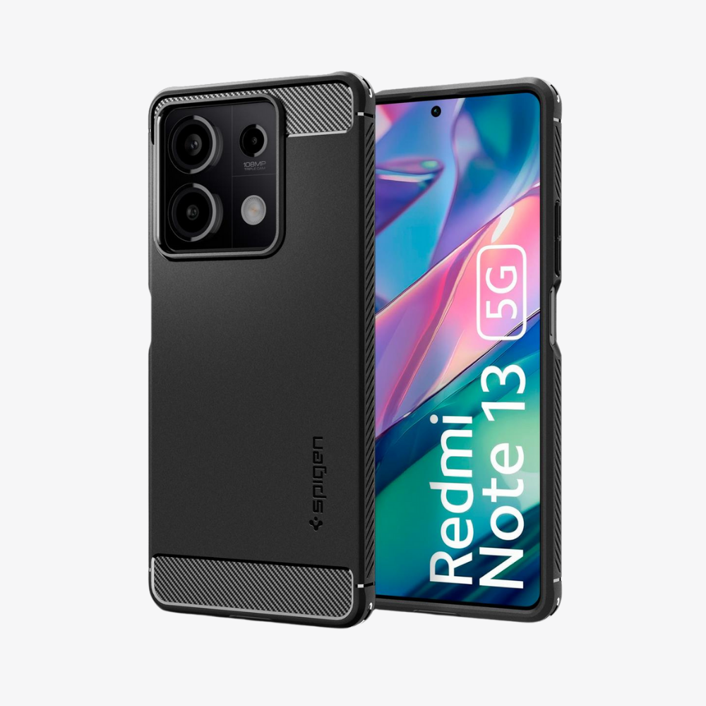 Spigen Xiaomi Redmi Note 13 5G Kılıf Rugged Armor Matte Black - Spigen